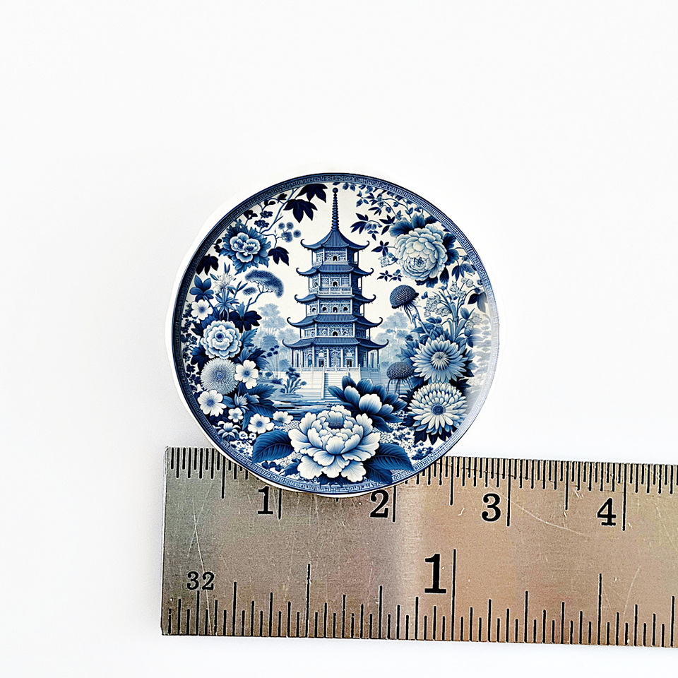 Miniatures Ceramic Delft Blue Plate Chinoiserie Collectors Dollhouse ...