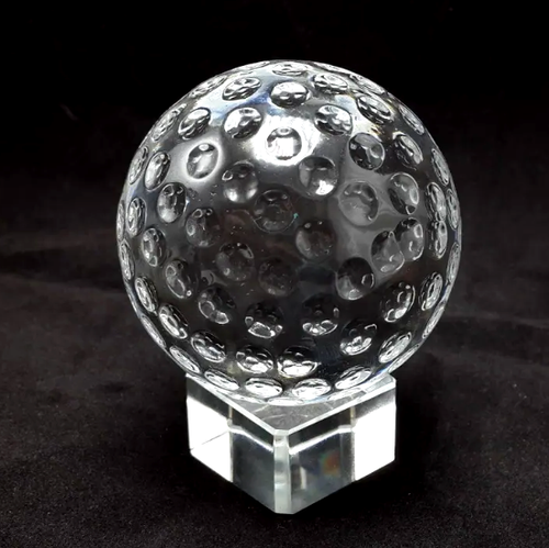 Crystal Glass Golf Ball +Stand Paperweight Golf Award Home Decor Aus ...