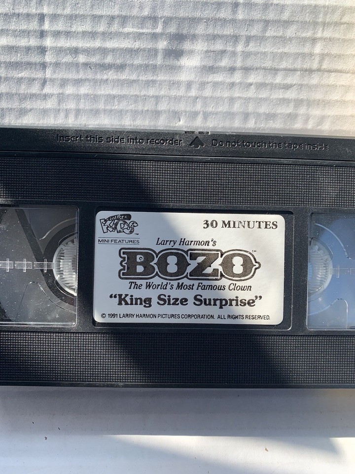 Larry Harmon's Bozo (VHS, 1992) The World's Most Famous Clown King Size ...