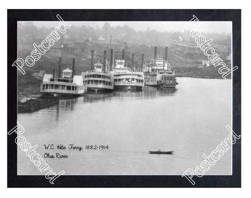 Historic W.C. Hite -Ferry, 1882 Ohio River Steamboat Postcard | eBay