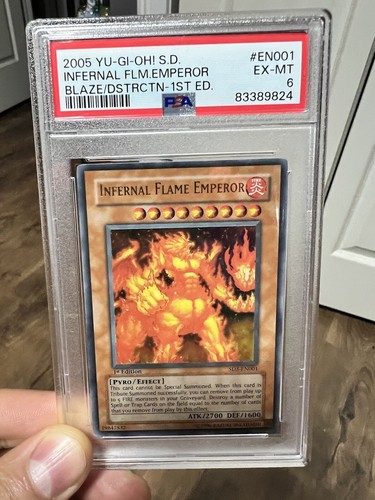 YuGiOh Infernal Flame Emperor Ultra Rare 1st Edition PSA 6 *FREE ...
