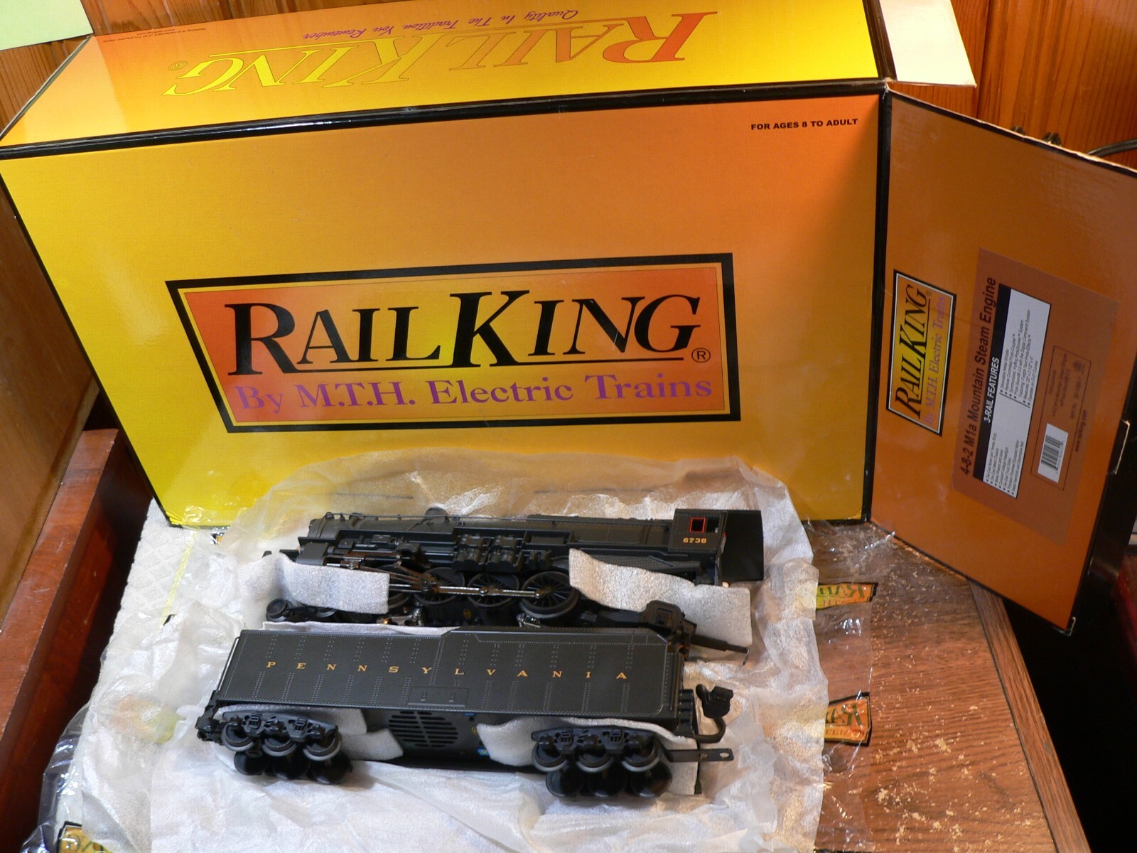 MTH RAILKING PENNSYLVANIA M1A MOUNTAIN 4-8-2 STEAM ENGINE PS2! 30-1366 ...