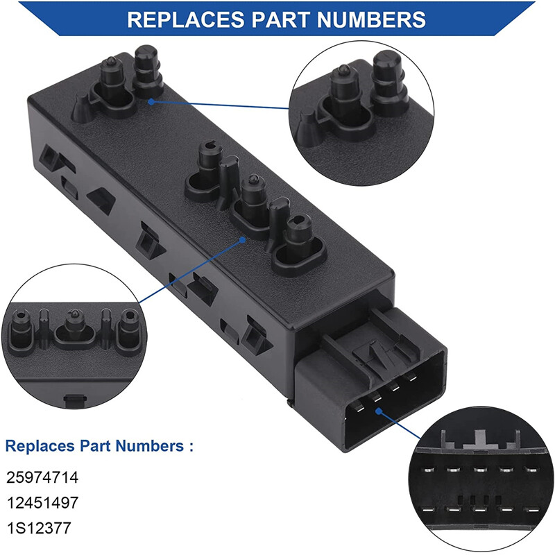 Power Seat Switch Control 8 Ways for 2010-2019 Chevy/Cadillac/GMC/Buick ...