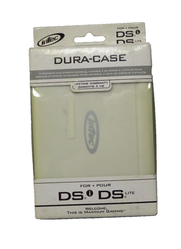 Nintendo DS Lite Hard Shell Console Carry Case White Intec Fit Game And ...