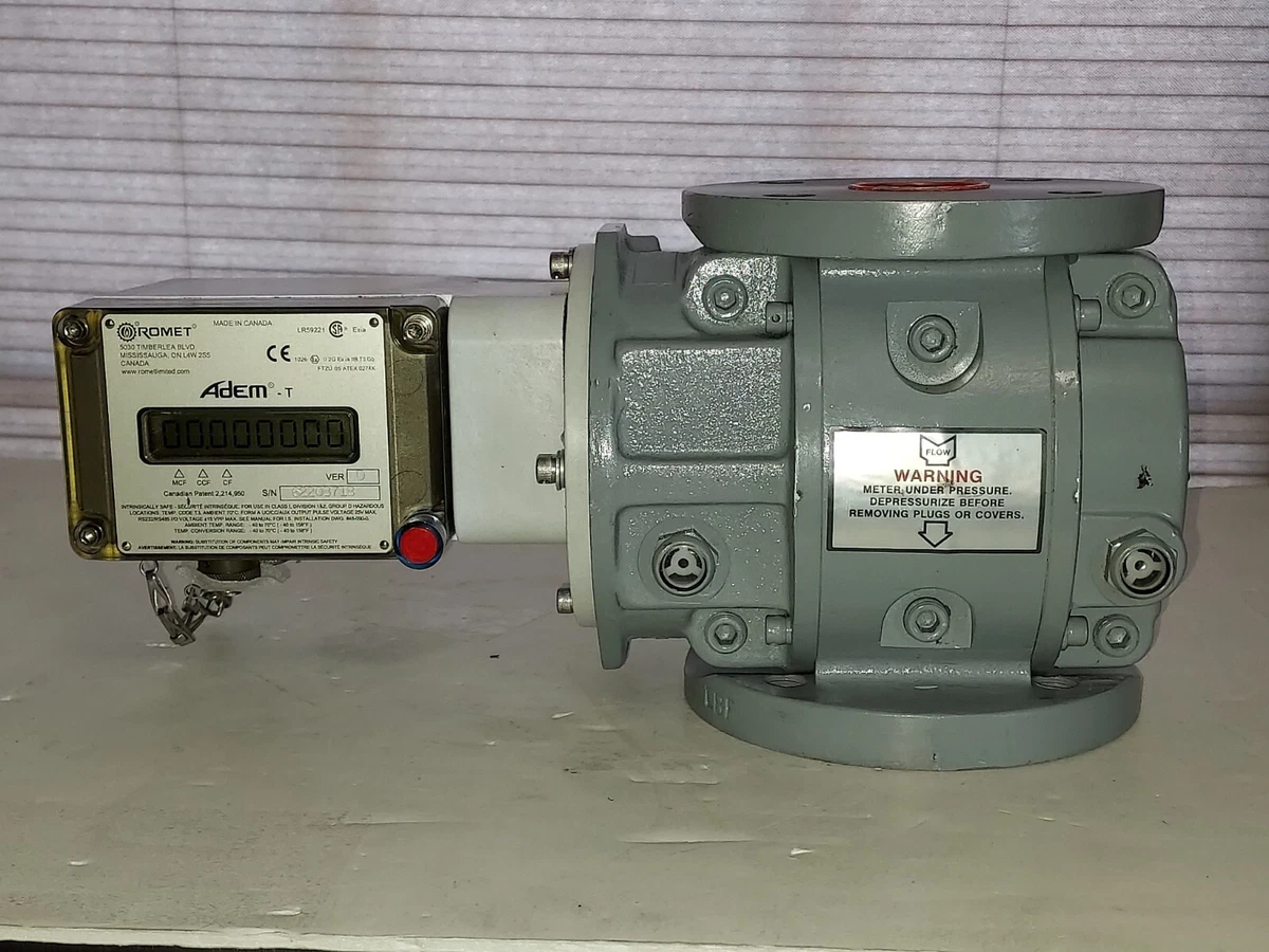 NEW ROMET 3 PORT ROTARY GAS METER MODEL 5000 CAP 5000 Ft3/H, 45% OFF