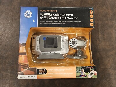 GE Home Monitoring Wireless Color Camera w/ portable LCD monitor New ...