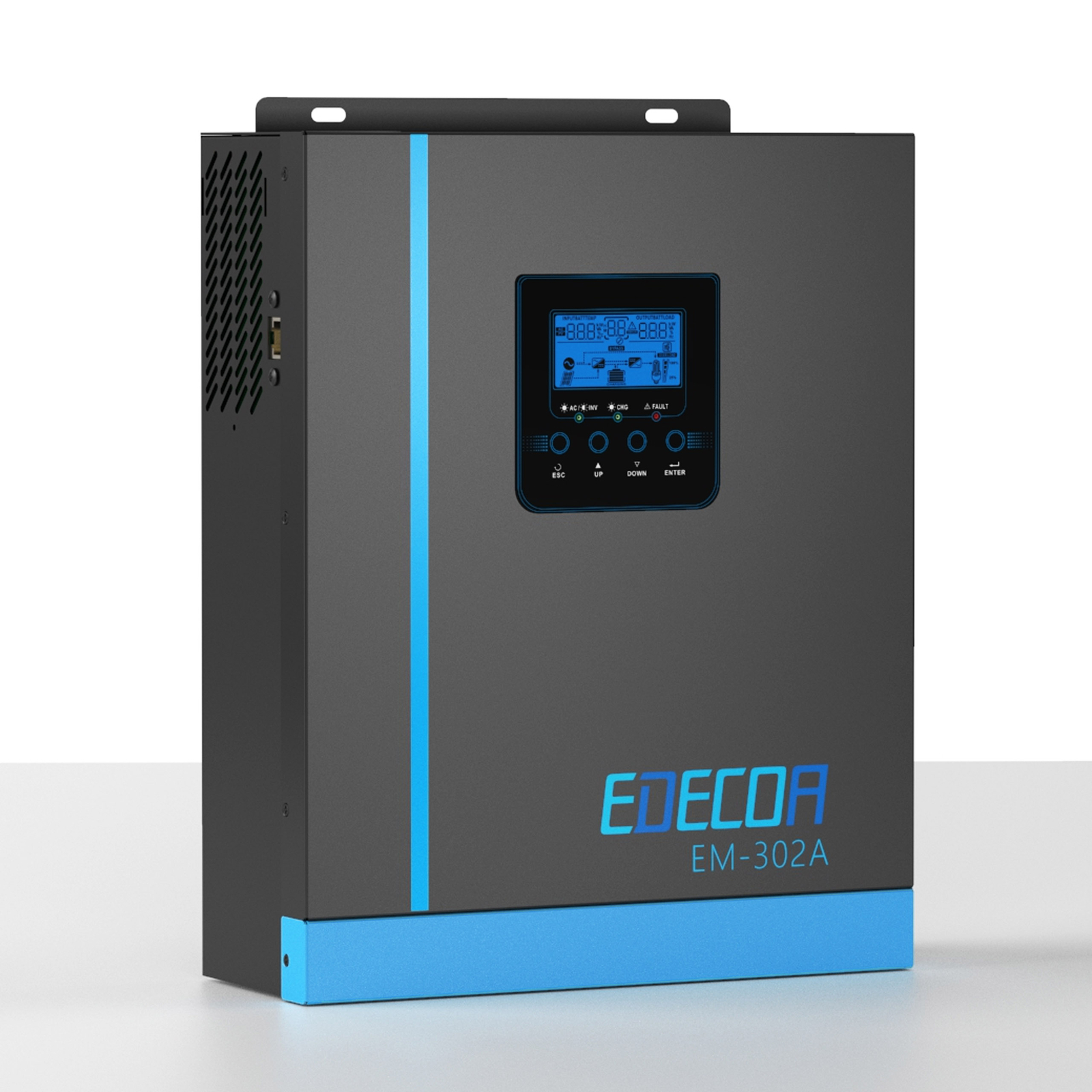 EDECOA Onduleur Hybride 24V 3000W MPPT 80A 220v Pur Sinus (Off-Grid) Chargeur