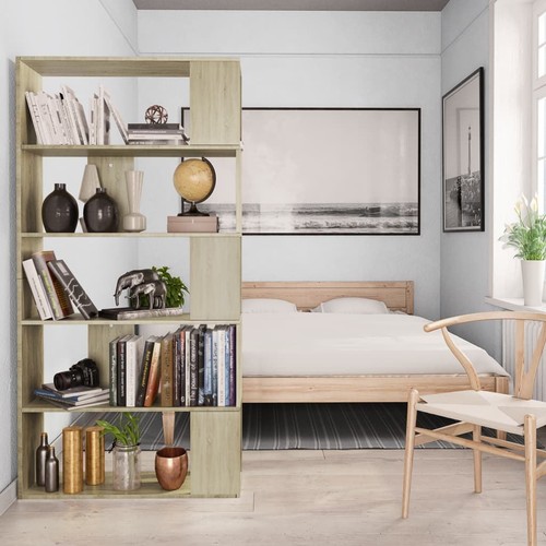 Bookshelf Divider Classic Bookcase Room Partition Shelf Chipboard ...