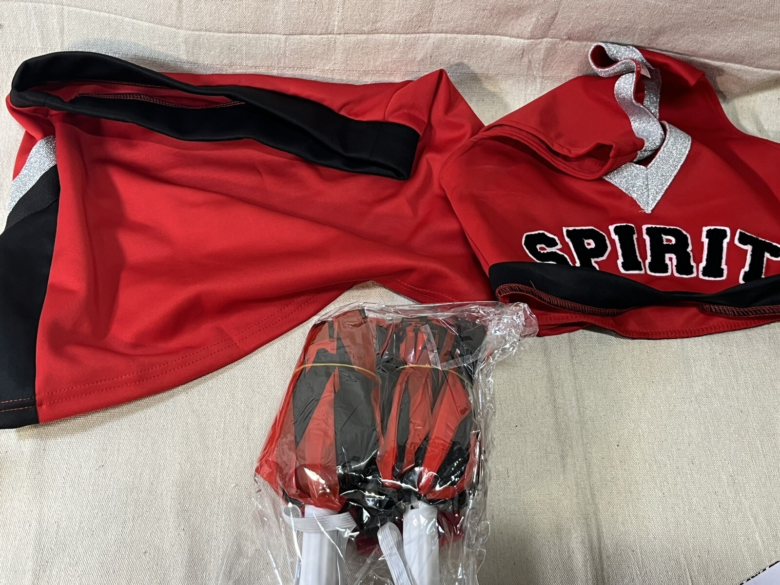 Spirit Halloween Touchdown Babe Cheerleader Costume S… Gem