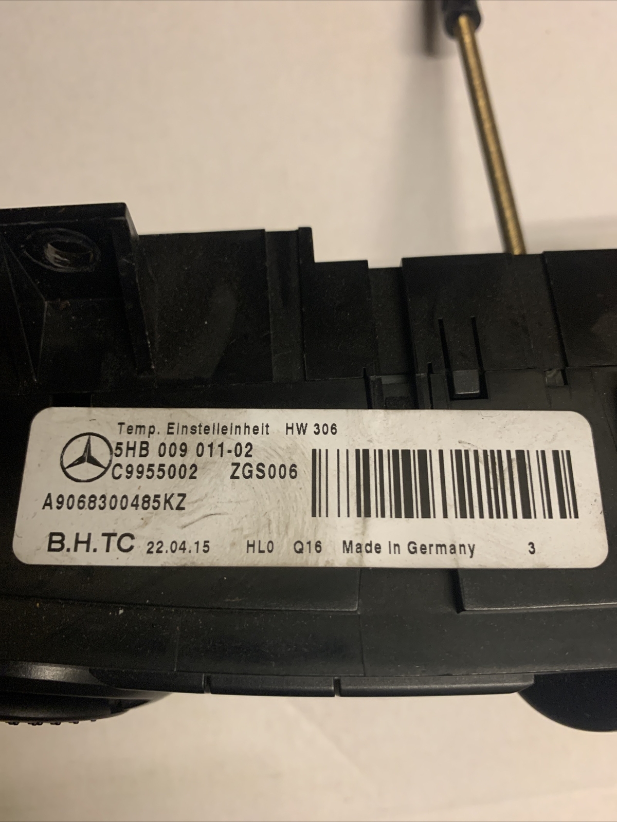 MERCEDES SPRINTER W906 CRAFTER HEATER CLIMATE CONTROL ADJUSTER PANEL ...