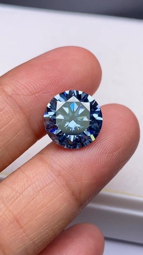 Certified 1 Ct Round Cut Blue Diamond Natural VVS1 D Grade Gemstone ...