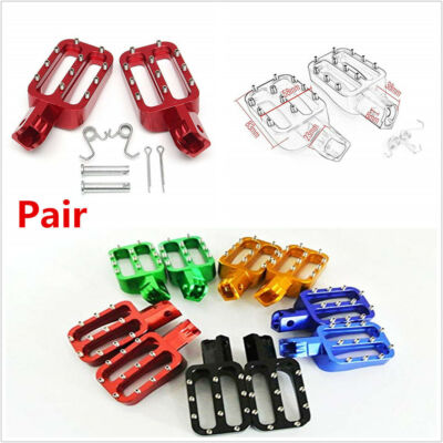 Universal Pedal Pads Motor Bike FootPegs Rests Footpegs For Dirt Bike ...