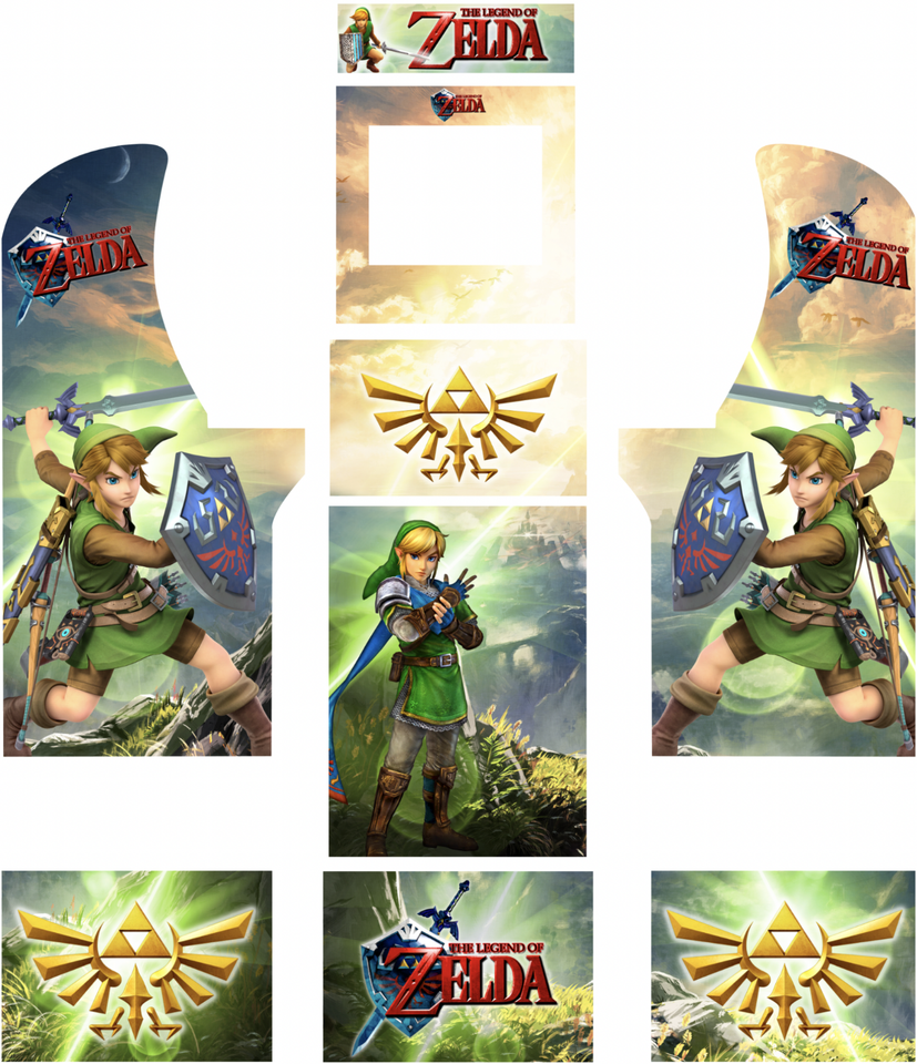 The Legend Of Zelda. Arcade 1Up Custom Graphic Kit | eBay