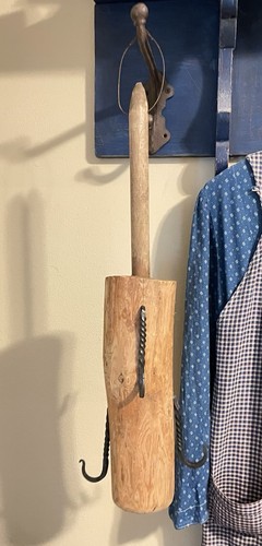 EXTREME PRIMITIVE HANGING ANTIQUE STYLE WELSH FOWL RACK HAND FORGED ...