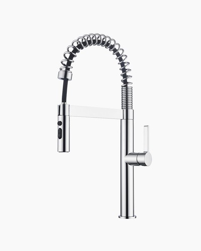 Spiral Pull Out Flexible Hose Kitchen Laundry Mixer Tap Brass Chrome ...