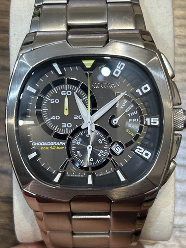 Citizen Chronograph Day/Date Stainless Steel Men's QuartzWatch F560 ...