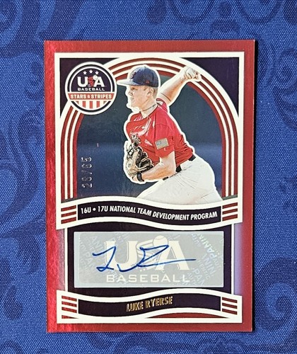 2024 Panini USA Stars & Stripes Red AUTO #NTS-LR Luke Ryerse #/65 | eBay