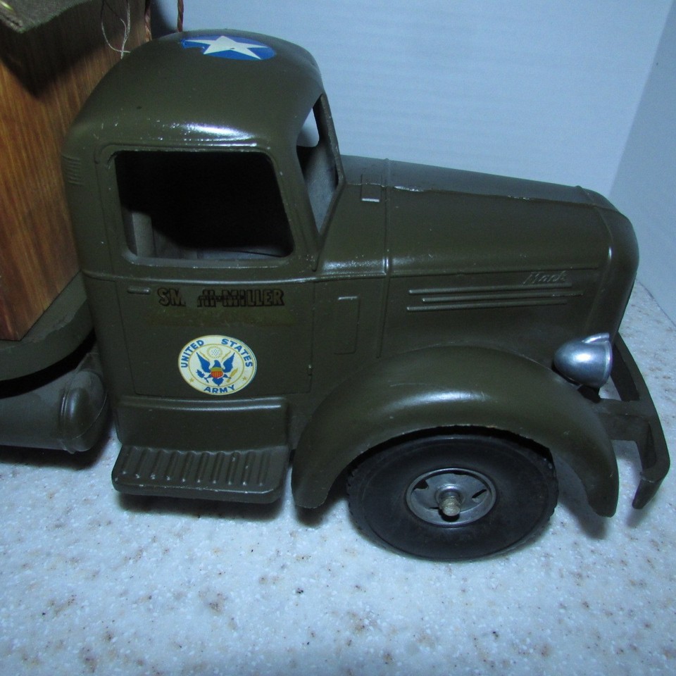 Vintage Rare Smith Miller Smitty Toys Green United States Army Truck ...