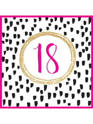 Rachel Ellen Designs - Pink Fizz Range - 18th Birthday! Greeting Card ...