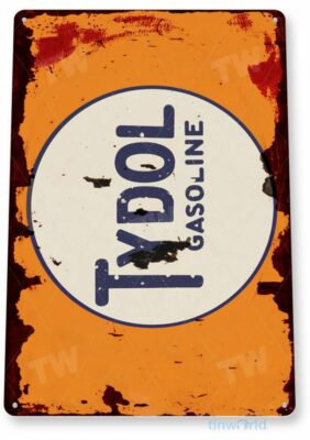 TYDOL GASOLINE 11 x 8 TIN SIGN AUTO AUTOMOBILE MECHANIC ADVERTISEMENT ...