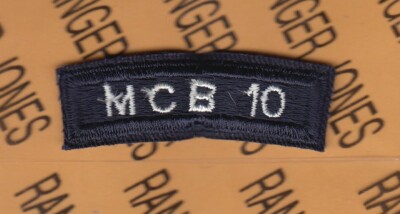 USN Navy Naval Mobile Construction Battalion MCB 10 Seabees Tab 2.5 ...