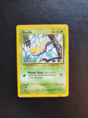 Pokémon TCG Weedle Base Set 69/102 Regular Unlimited Common | eBay