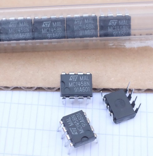 2x STMicroelectronics MC1458N circuit intégré DIP-8. Lot de 2 | eBay