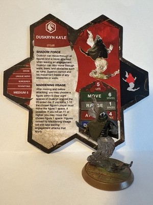 Drow Custom Heroscape Figure- Drow Sorcerer Miniature + Card - D&D ...