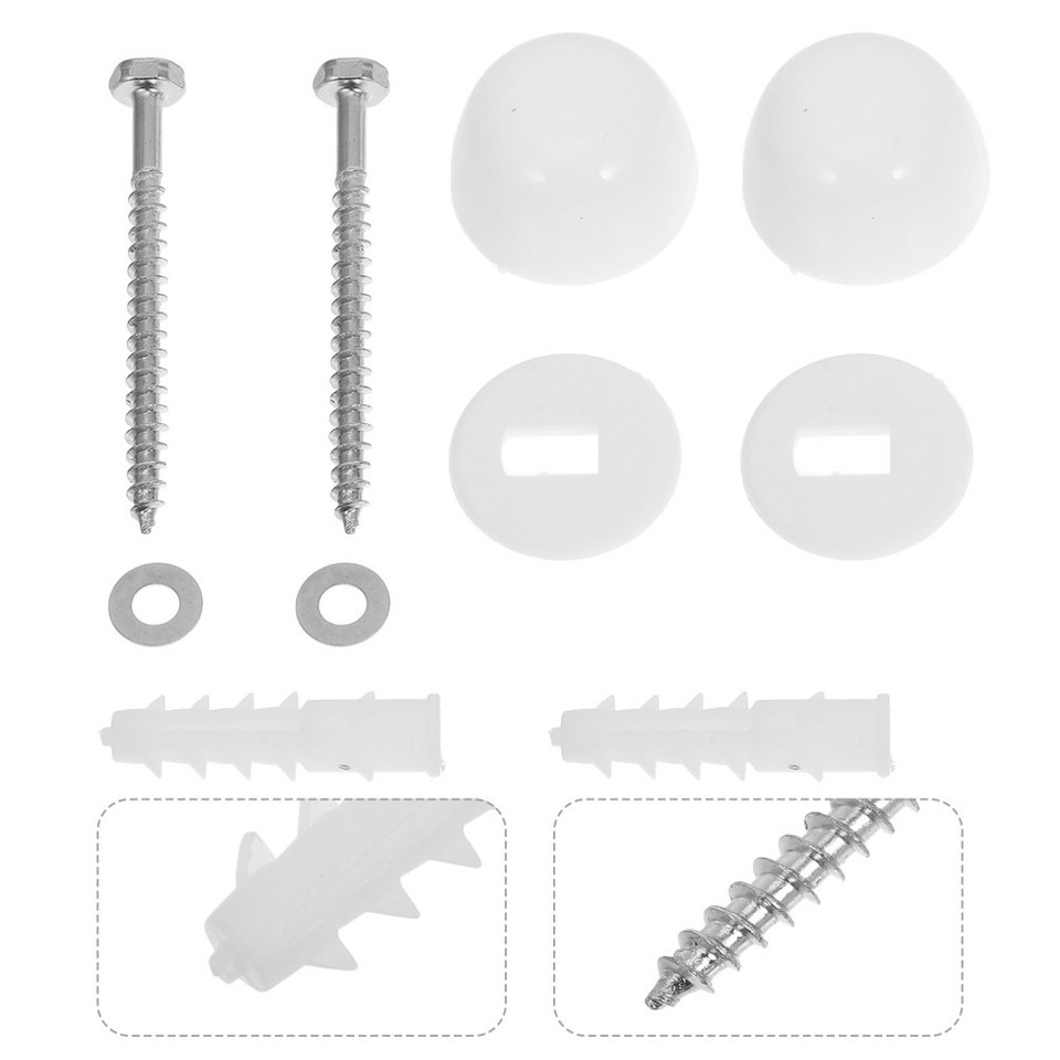 Bolt Caps for Toilets Seat Bolts Fittings Drywall Anchor Screw Plastic ...
