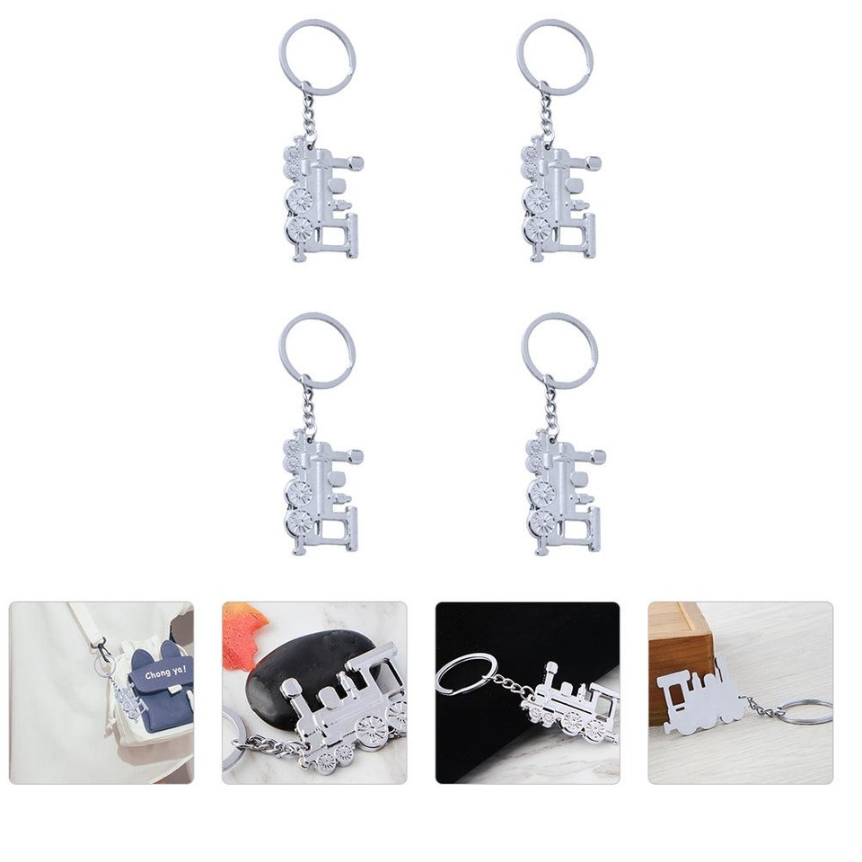 4 Pcs Train Key Chain Locomotive Holders Keychain for Girls Aesthetic ...