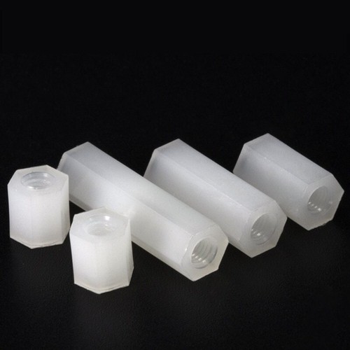 25/50/100 pieces M2 M2.5 M3 M4 M5 white nylon two-way hexagon nut ...