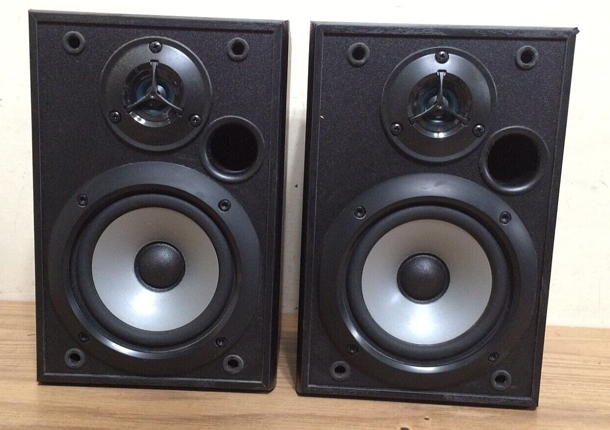 PAIR of Sony SS-B1000 Compact 2-Way Speakers 120 Watts Tested Working w ...