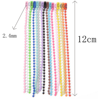 20X Colorful Ball Bead Chains Key Chain Connector Bracelet Jewelry ...