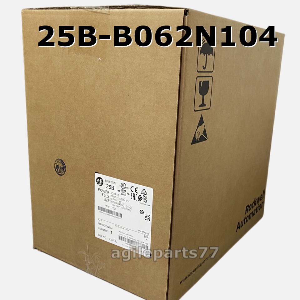 New Sealed AB 25B-B062N104 /A PowerFlex 525 AC Drive 3Ph 240V ...