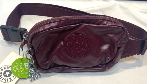 Kipling Burgundy Lacquered Alys Waist Pack Belt Bag Fanny Pack NWT | eBay
