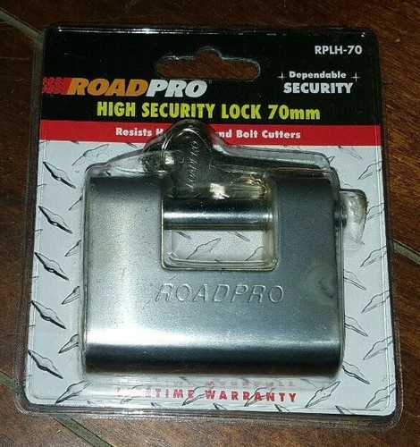 Road Pro High Security Brass Lock 70mm ~Resists Saw/Bolt Cutters~ Model ...