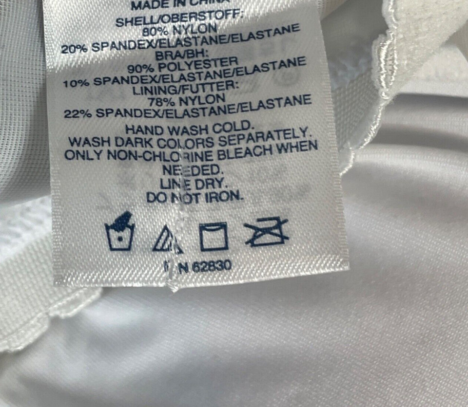 Lands End Black Snow Leopard Reg 8 Underwire Wrap Tankini Tummy Control ...