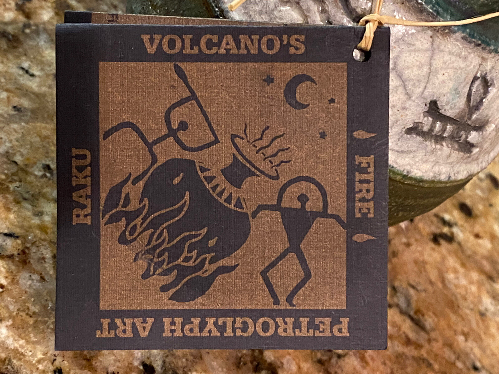 Raku Petroglyph Hawaiian Volcano Art Pottery Vase Christopher Matti ...