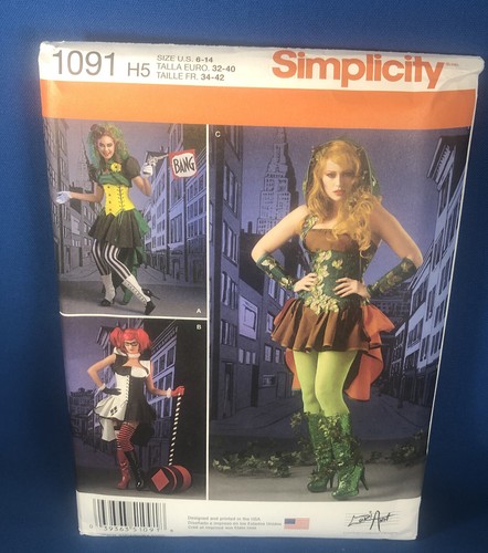 Simplicity 1091 Misses Sz 6-14 Costume Sewing Pattern H5 & UNCUT Ivy ...
