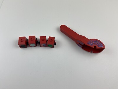 Red Rollagraph Handle Roller Stamp System handle and ink blue green red ...