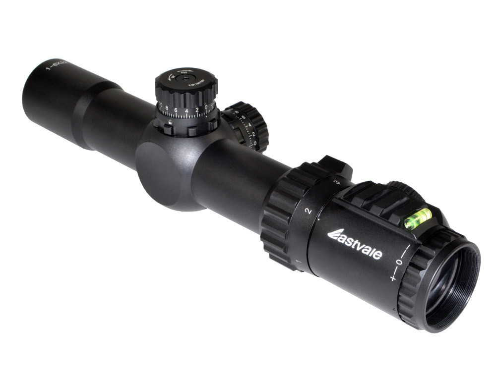 1-6x32 RIFLE SCOPE 35mm WIDE Tube SFP Level Bubble R/G/B ILL Lifetime ...