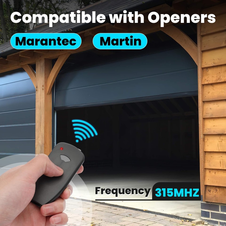 2xFor Marantec M3-2312 315 MHz Two Button Remote Garage Door Opener Program Pin | eBay