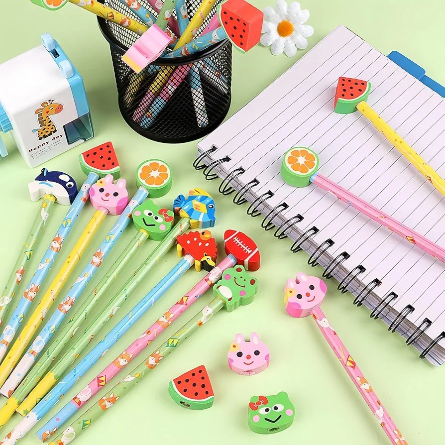 20+ Pcs Eraser Pencil Pencils for School Convenient Drawing ...