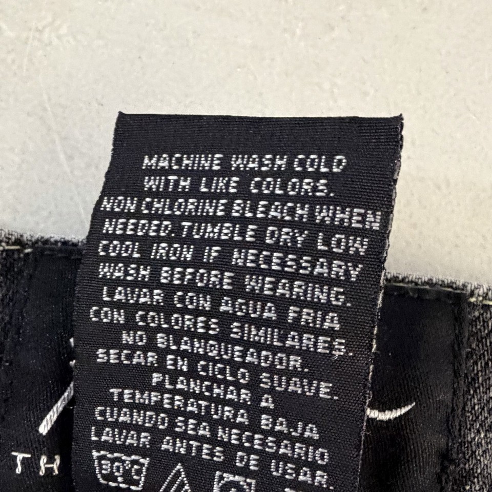 Fubu The Collection Straight Leg Jeans Size 5/6 Black Fade Raw Hem Y2K ...