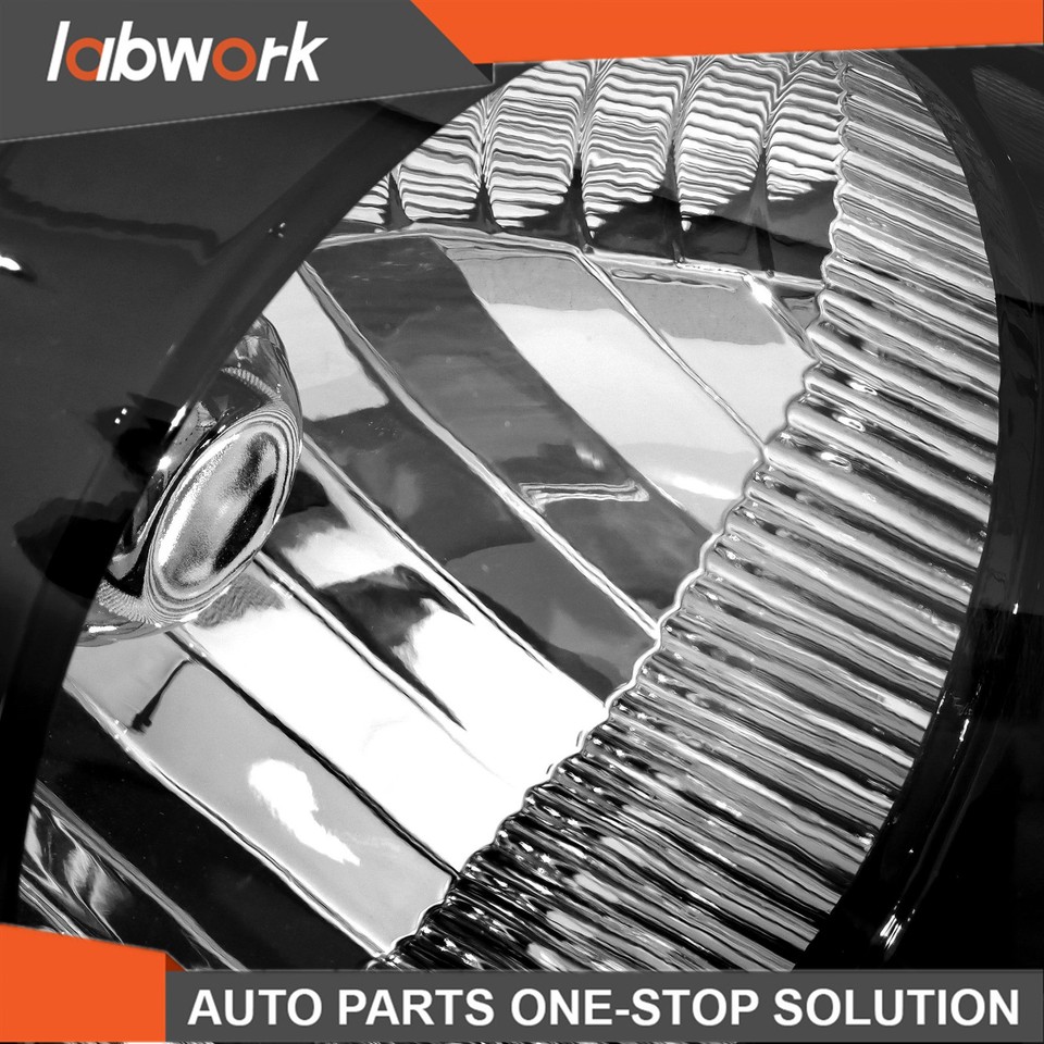 Labwork Headlights Headlamp For Honda Fit 2007-2008 Halogen Black Set ...