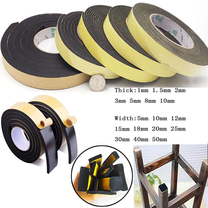 Neoprene Self Adhesive Backed Foam Sponge Strip Roll Sheet Tape Sticky ...