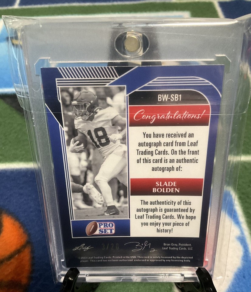 Slade Bolden 2022 Leaf Pro Set Metal Mojo Blue 3/20 w/case | eBay