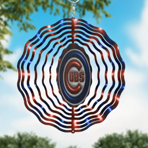 Baseball Wind Spinner | Chicago Cubs Inspired Spinner | 10" Spinner ...