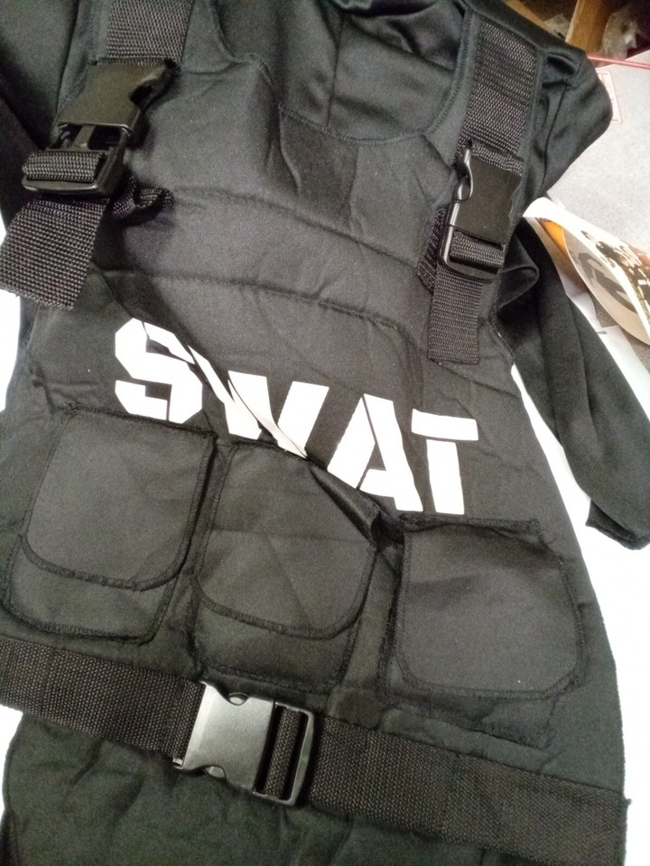 Boy's SWAT Officer Police, Crime Fighter Halloween Costume - Kids Small ...