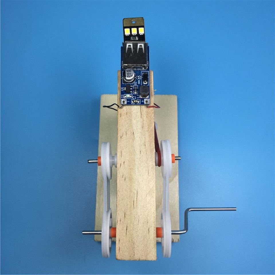 DIY Dynamo Generator Model Wood Invention Science Experiment Assemble ...